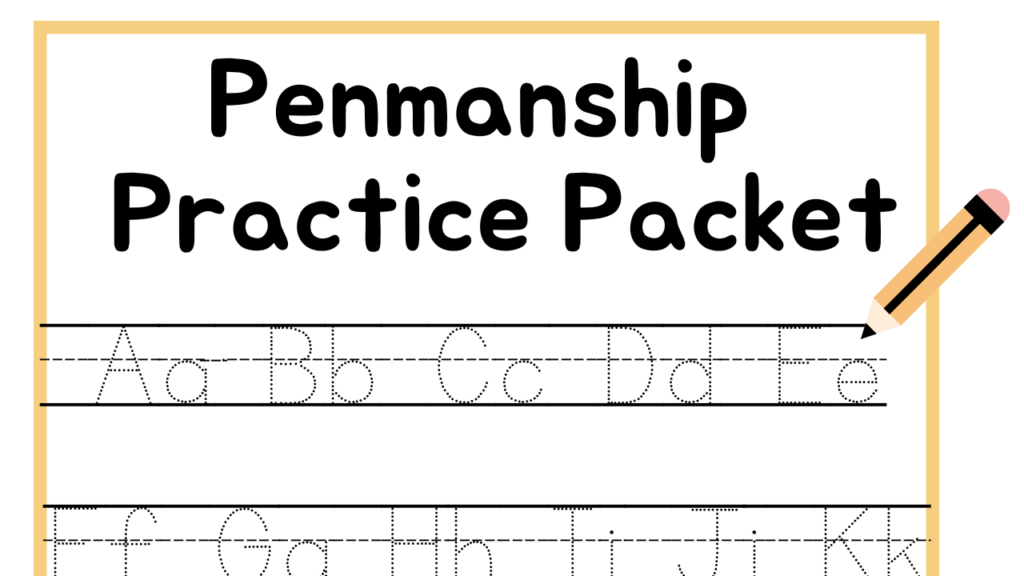 Penmanship Practice Packet - The Principled Teacher